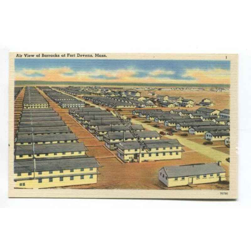 Airview of Barracks at Fort Devens Massachusetts vintage ...