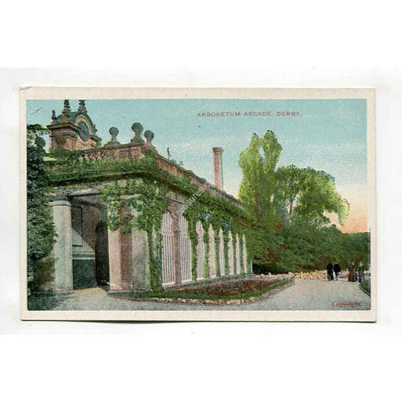 Arboretum Arcade Derby postcard
