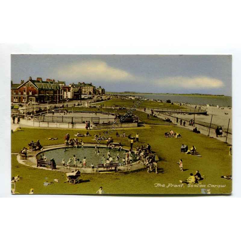 Front Seaton Carew vintage vintage postcard