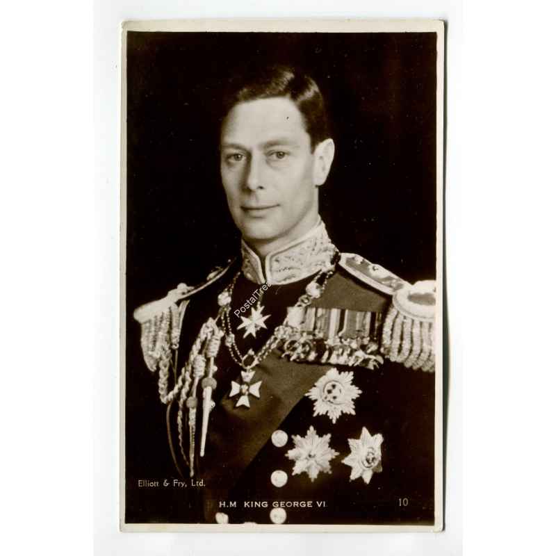 HM King George VI vintage postcard
