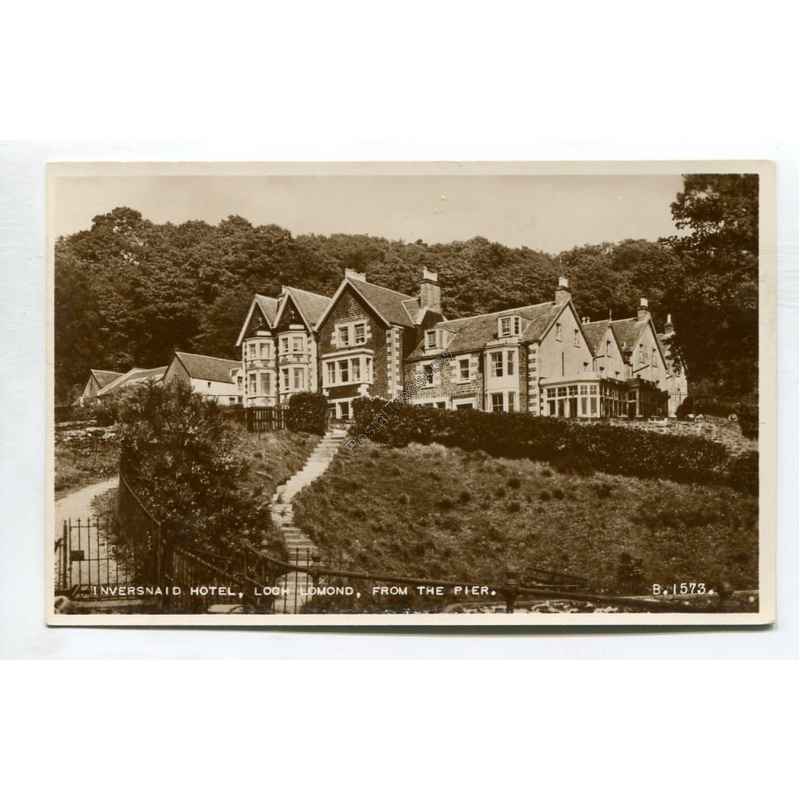 Inversnaid Hotel Loch Lomond from the Pier vintage postcard