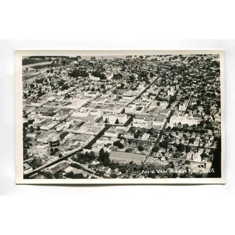 Aerial View of Santa Rosa California postcard