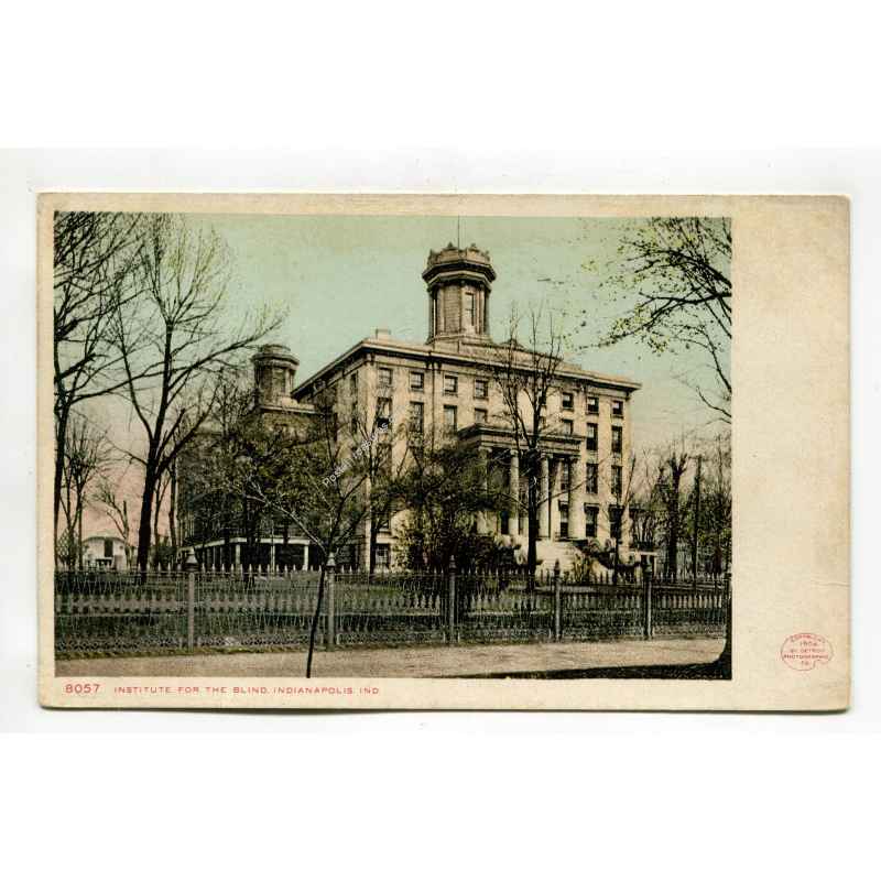 Institute for the Blind Indianapolis Indiana postcard