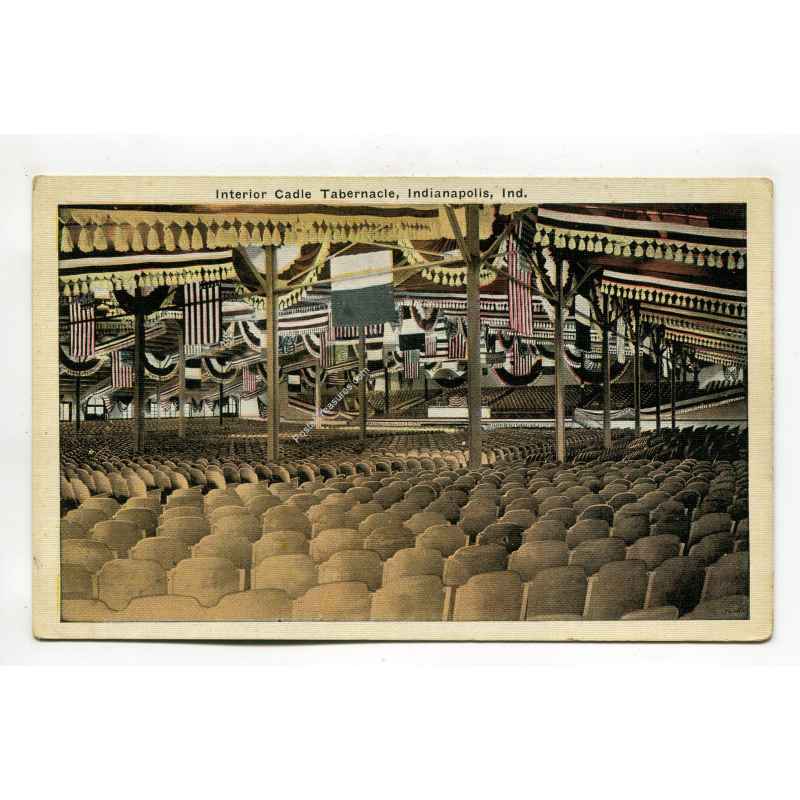 Interior Cadle Tabernacle Indianapolis Indiana postcard