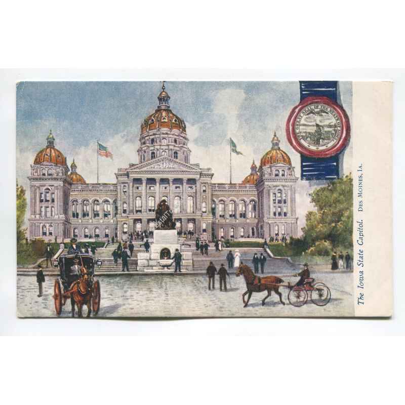 Iowa State Capitol Des Moines Iowa postcard
