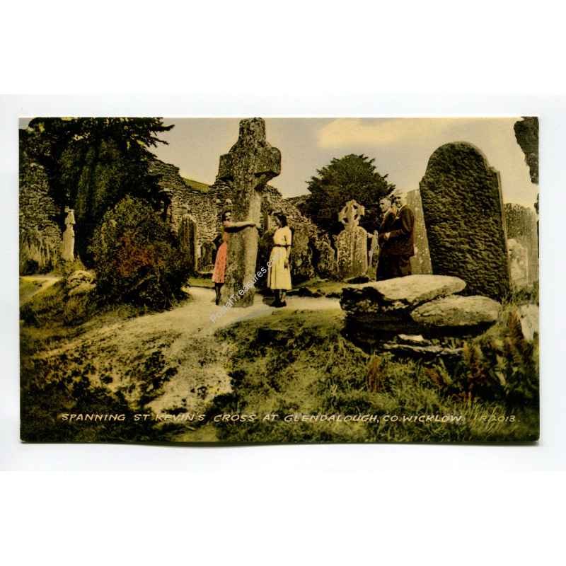 Spanning St Kevins cross at Glendalough County Wicklow Ireland ...