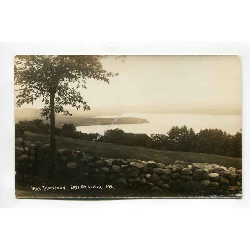 Lake Thompson East Otisfield Maine postcard