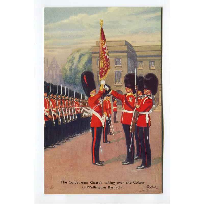 Coldstream Guards taking over the Colour at Wellington Barracks ...