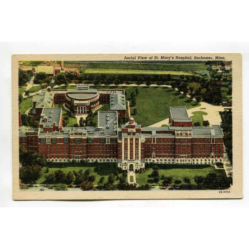 Aerial view of St Marys Hospital Rochester Minnesota vintage ...