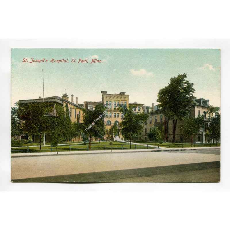 St Josephs Hospital St Paul Minnesota vintage postcard