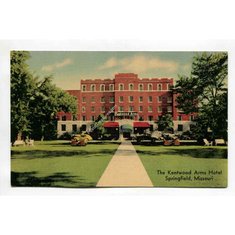 Kentwood Arms Hotel Springfield Missouri vintage postcard