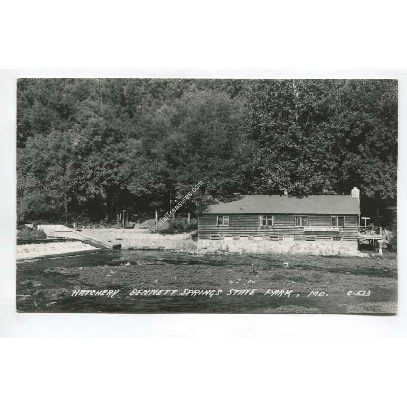 Hatchery Bennett Spring State Park Missouri vintage postcard