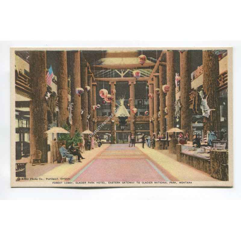 Forest Lobby Glacier Park Hotel Eastern Gateway to Glacier ...