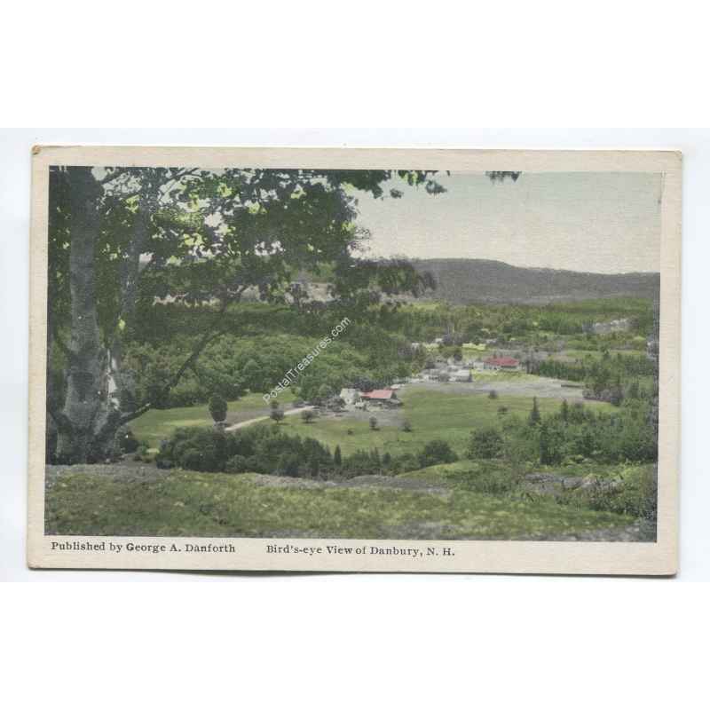 Birds eye View of Danbury New Hampshire vintage postcard