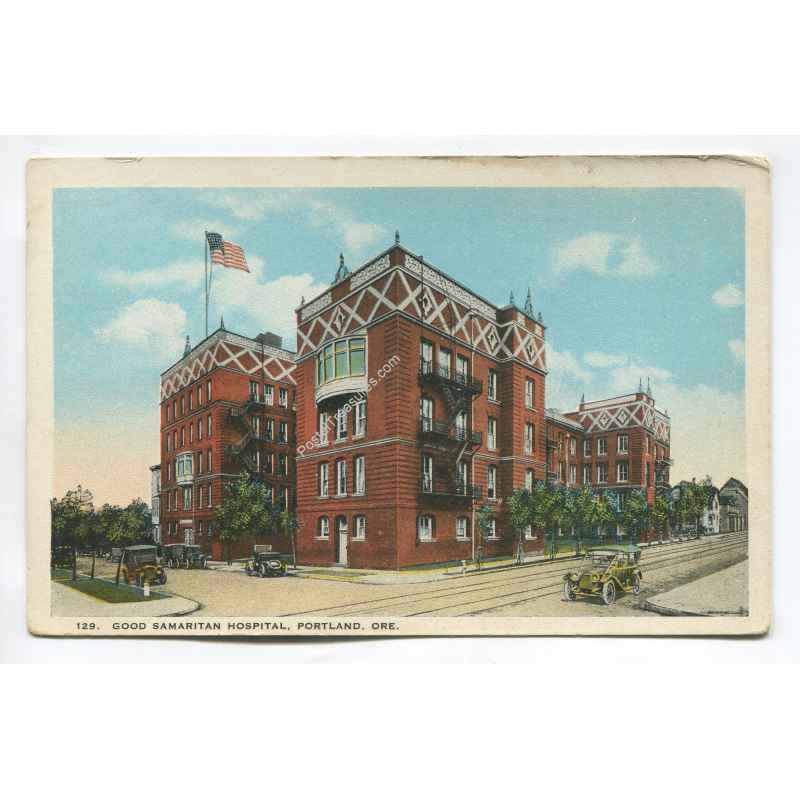 Good Samaritan Hospital Portland Oregon vintage postcard