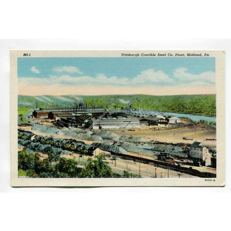 Pittsburgh Crucible Steel Company Plant Midland Pennsylvania ...