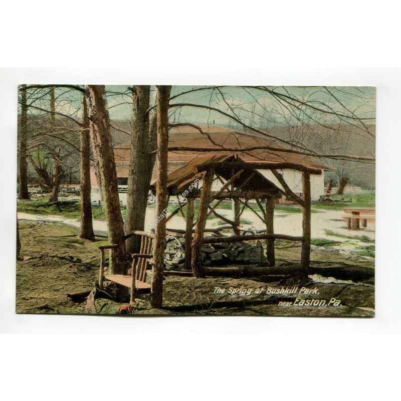Spring at Bushkill Park near Easton Pennsylvania vintage ...