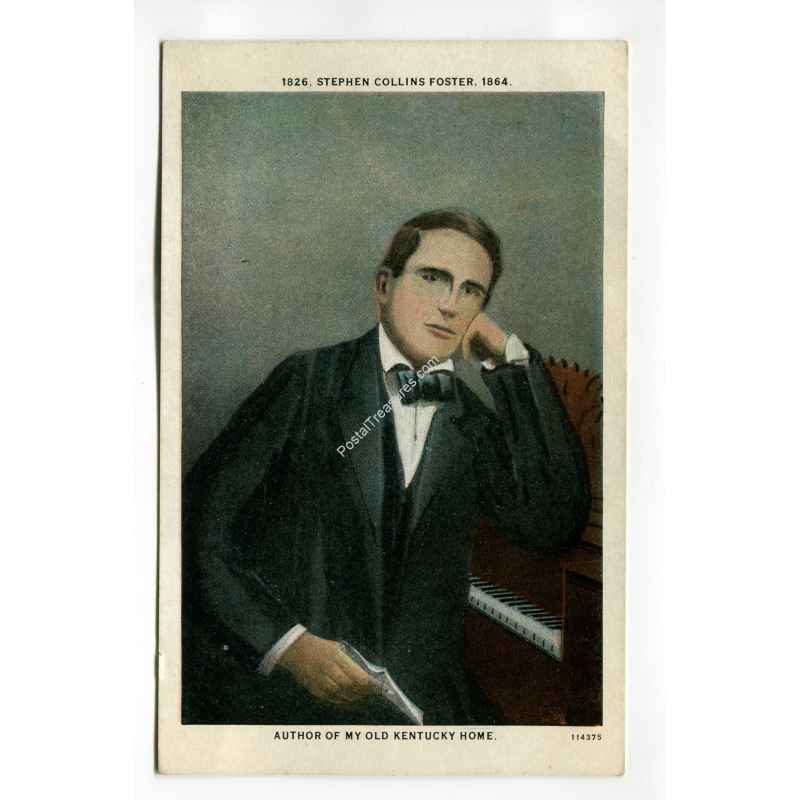 1826 Stephen Collins Foster 1864 vintage postcard