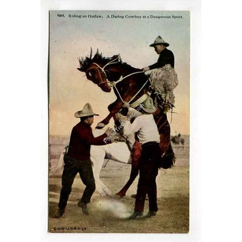 Riding an Outlaw A Daring Cowboy at a Dangerous Sport vintage ...