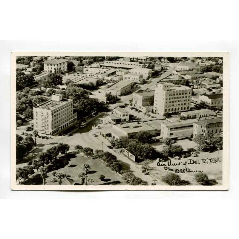 Air View of Del Rio Texas vintage postcard
