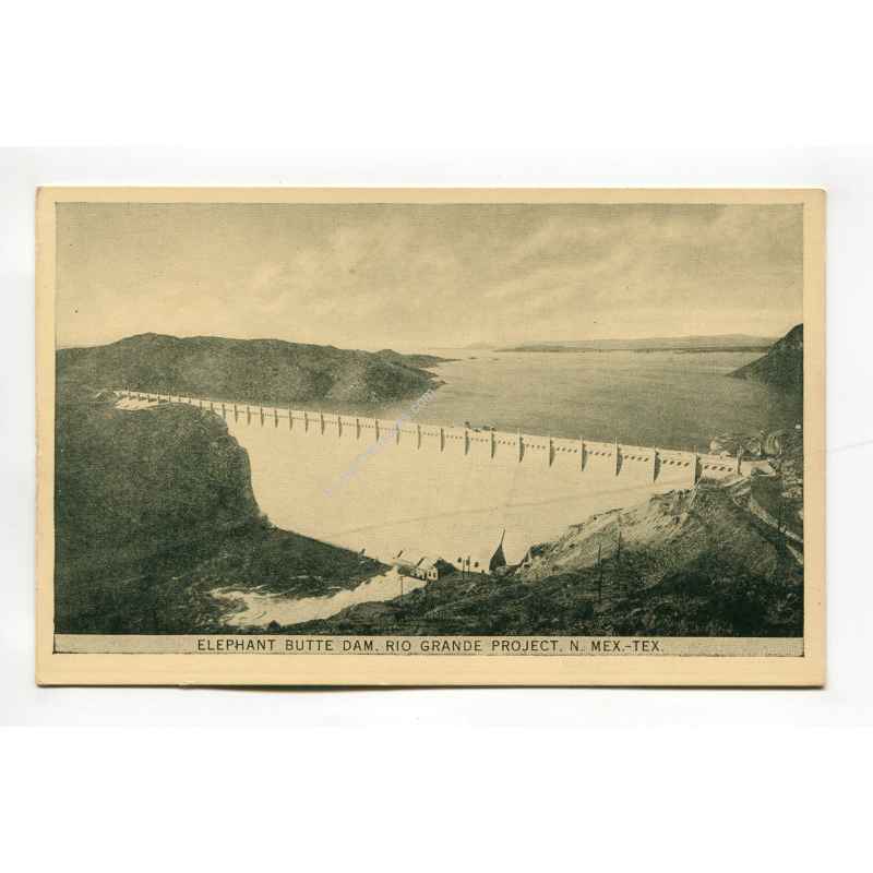 Elephant Butte Dam Rio Grande Project New Mexico Texas vintage ...