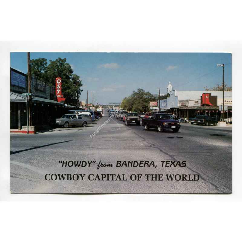 Howdy from Bandera Texas vintage postcard