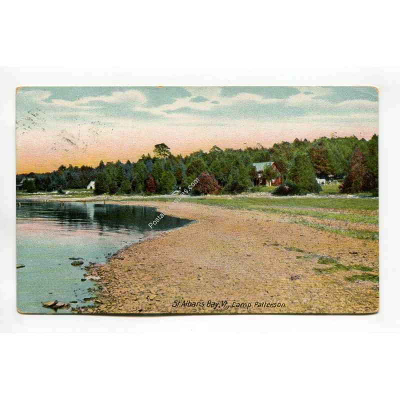 St Albans Bay VermontT Camp Patterson vintage postcard