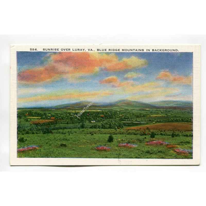 Sunrise over Luray Virginia Blue Ridge Mountains in Background ...