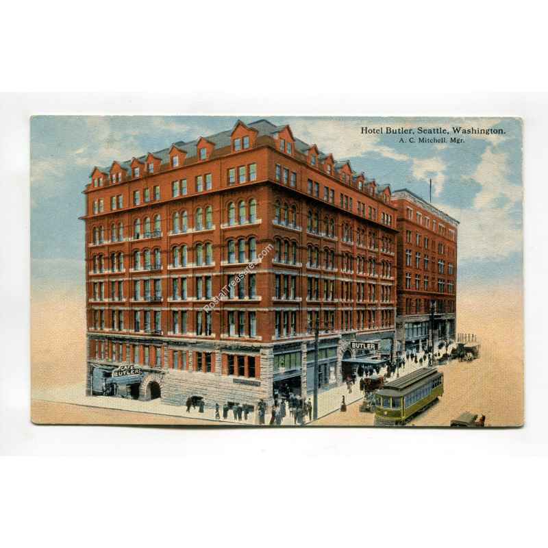 Hotel Butler Seattle Washington A C Mitchell Manager vintage ...