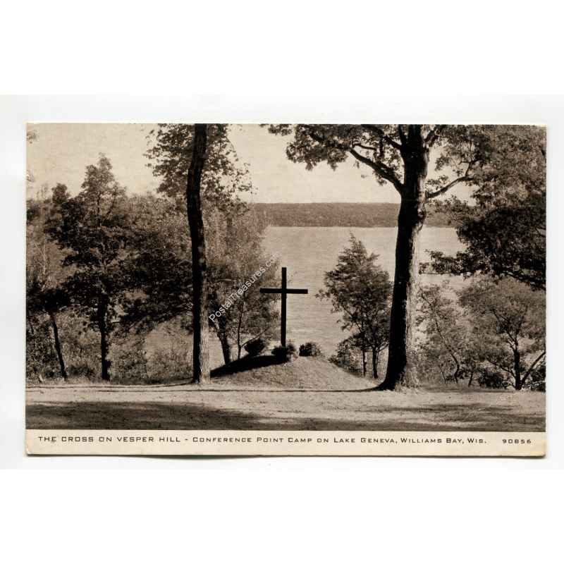 Cross on Vesper Hill Conference Point Camp on Lake Geneva ...